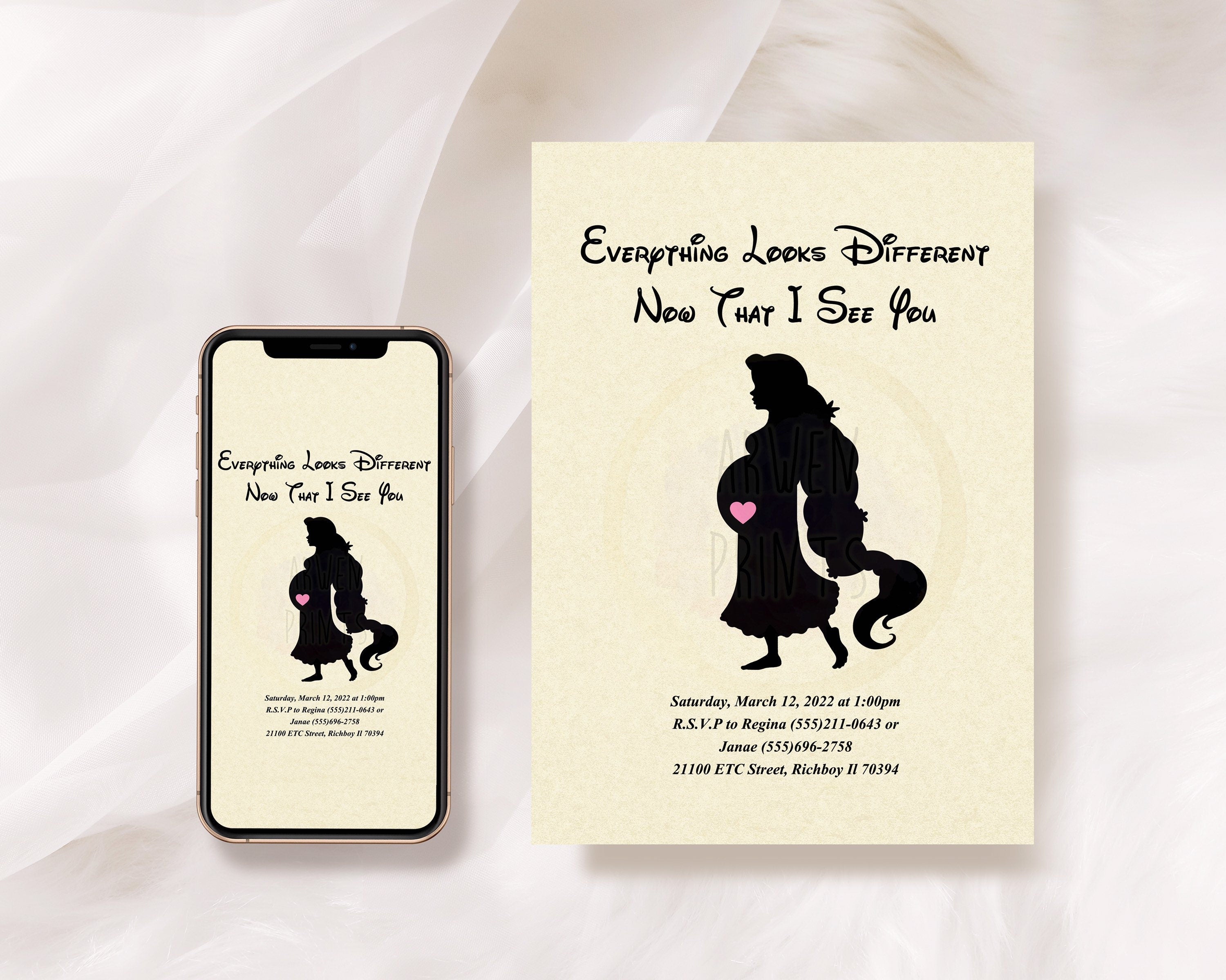 Tangled Rapunzel Baby Shower Customizable Invitation [Digital File ...